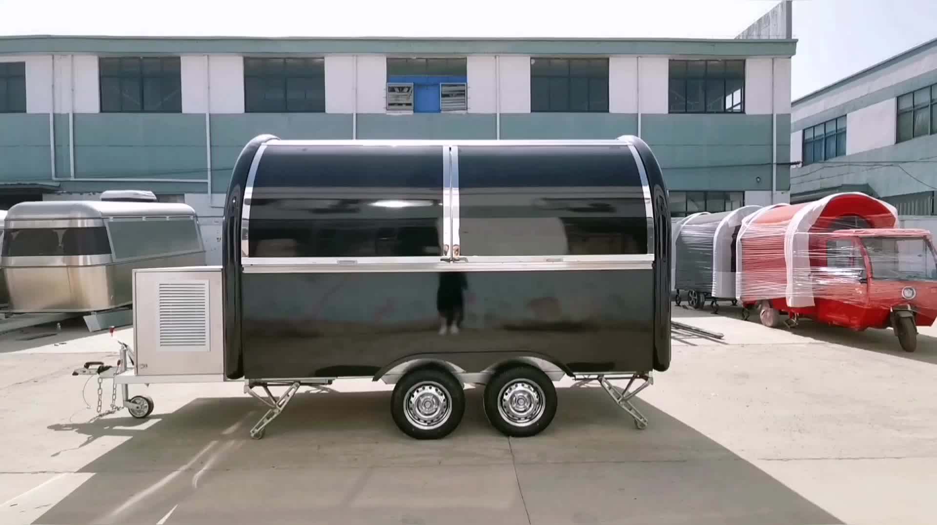 Slung Black Customized Multifunctional Food Trailer/coffee Food Truck ...