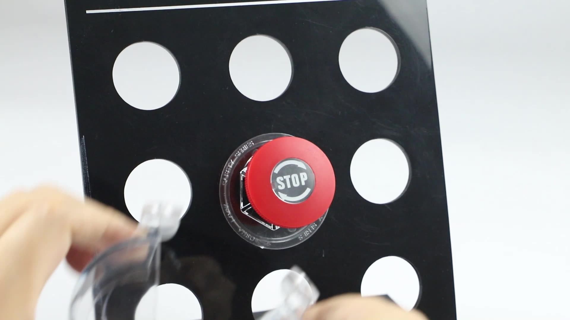 Removable Transparent E-stop Push Button Lockout Cover Accepts All ...