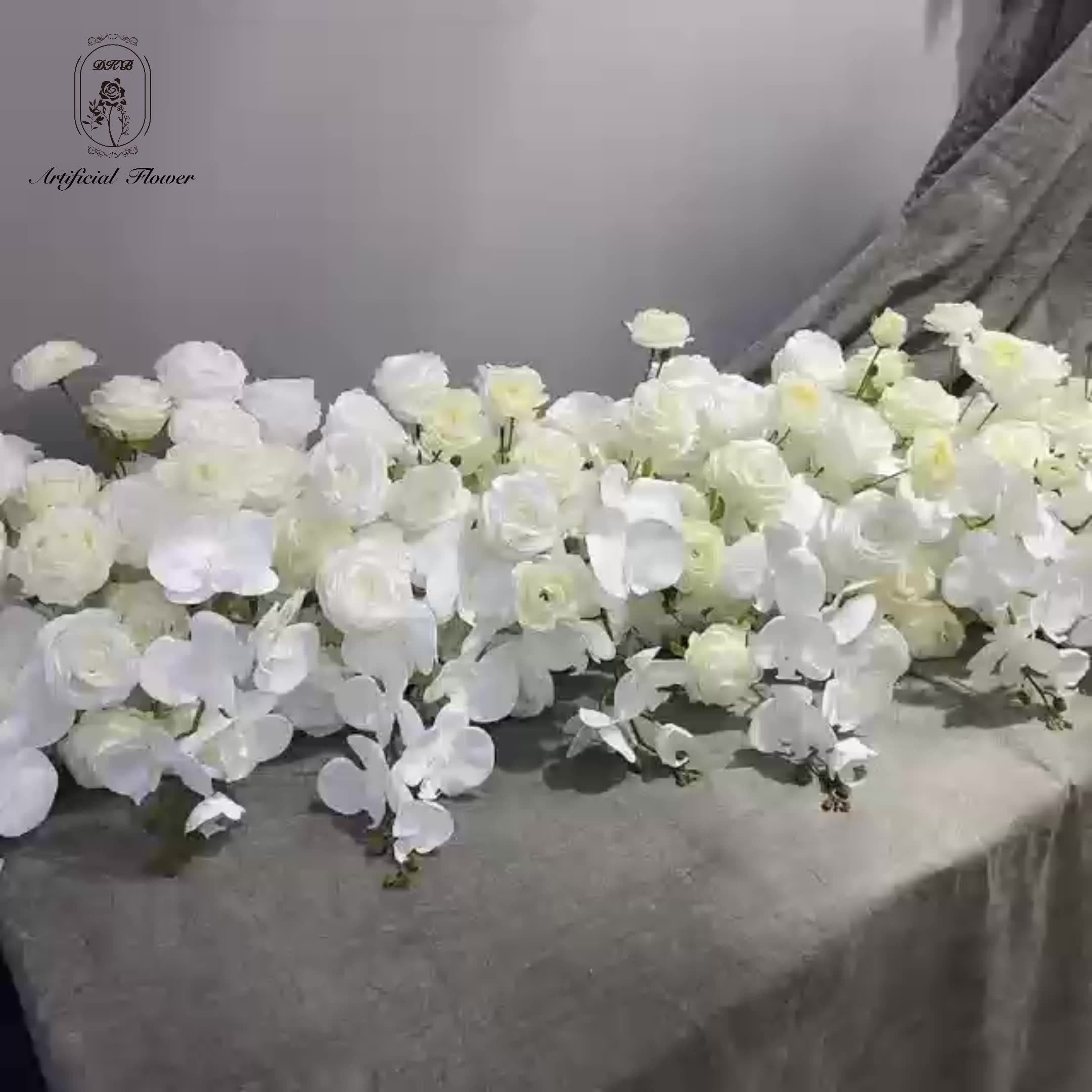 Customized Artificial Runner Flowers Butterfly Orchid Wedding Table ...