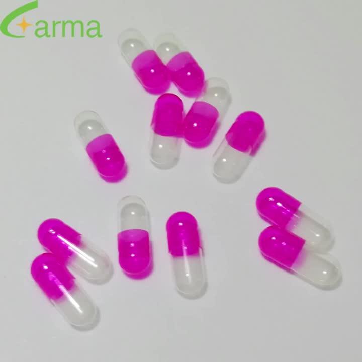 Pink Clear Gelatin Empty Capsules Size 5 - Buy Pink Clear Capsules Size ...