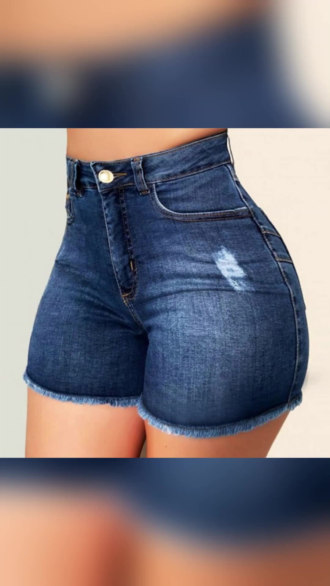 Summer Womens Hot Shorts High Waist Solid Color Woman Denim Shorts For