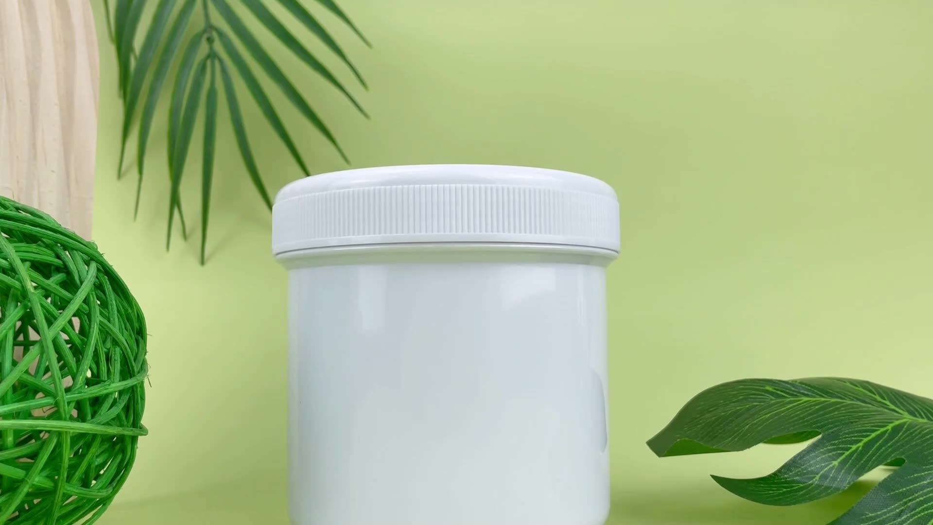 Pet White Round Plastic Container 500g Reusable Detergent Powder Jar ...