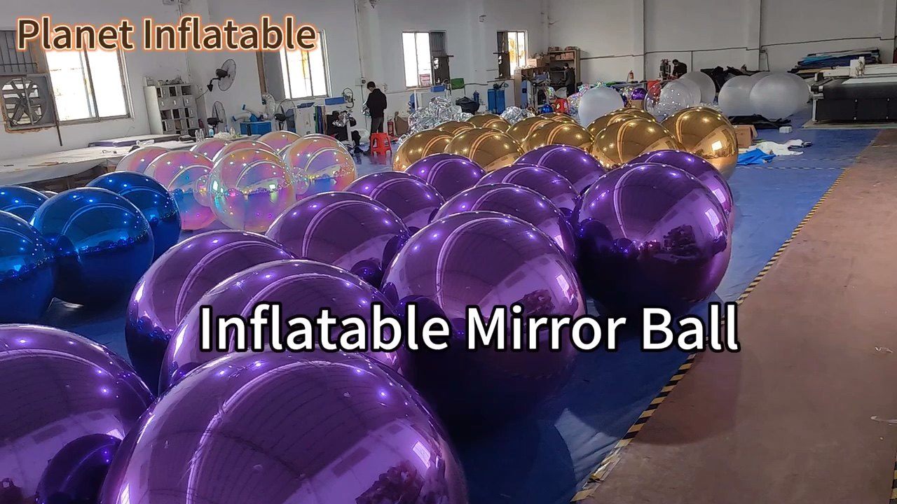 Custom Big Hanging Double Layer Pvc Colorful Mirrored Balloon Disco ...