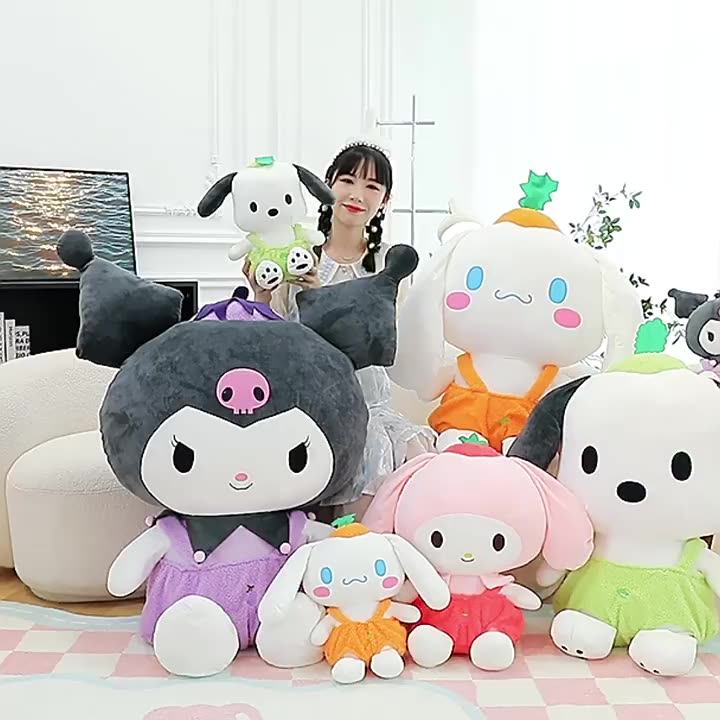 Sanliou Kuromi My Melody Plush Stuffed Dolls Kawaii Cartoon Sofa ...