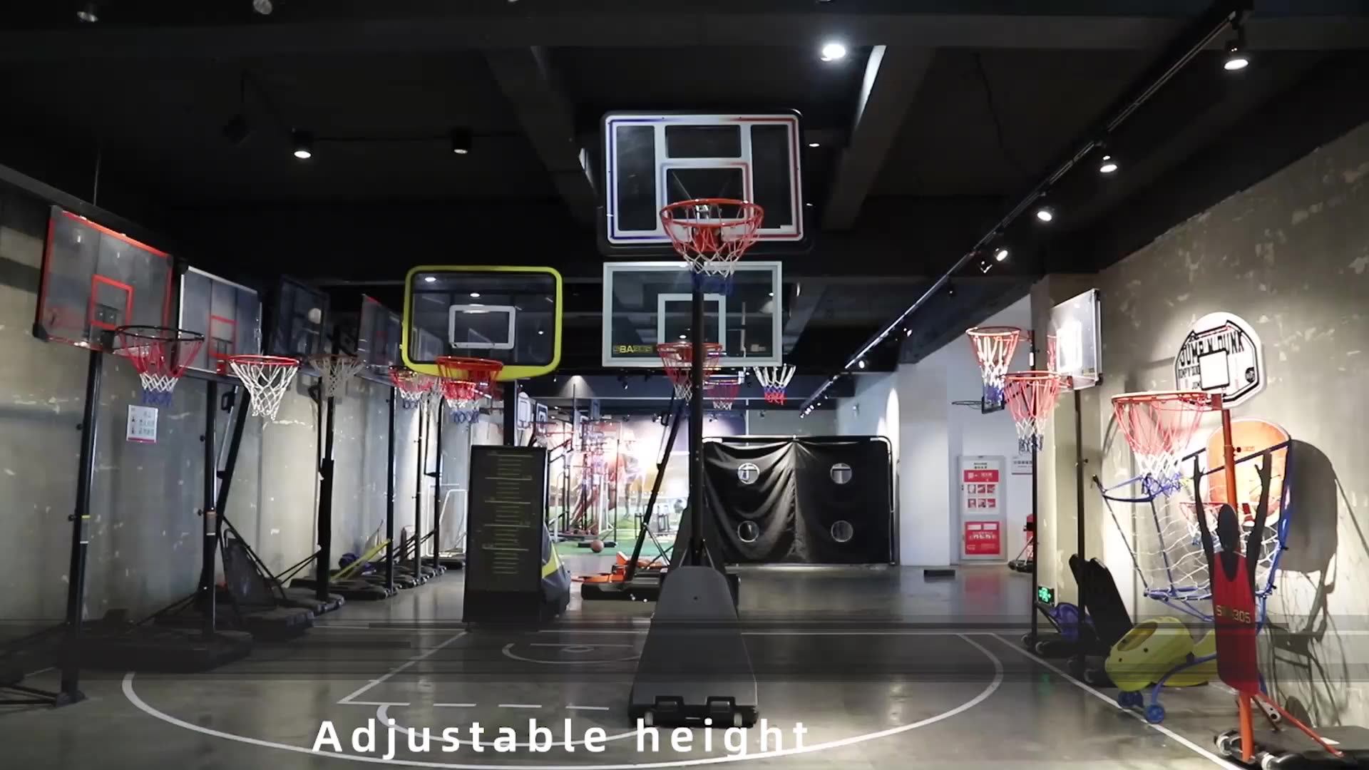 Q024 Outdoor Power Lift Adjustable 10 Ft Basketball Hoop Stand With ...