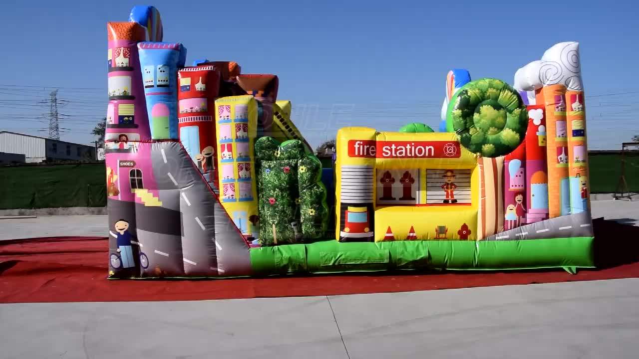Fun City Theme Inflatable Playland For Kids - Buy Inflatable Playground ...