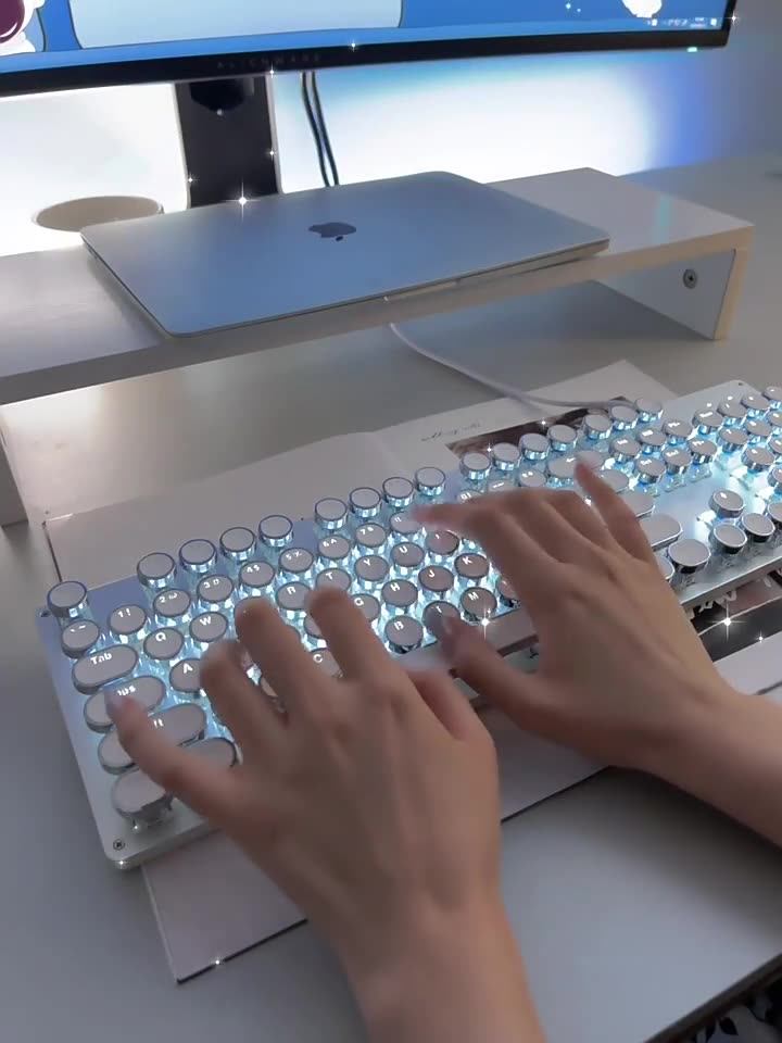 前行者TK100机械键盘套装青轴朋克铝合金有线鼠标usb电脑电竞游戏-阿里巴巴