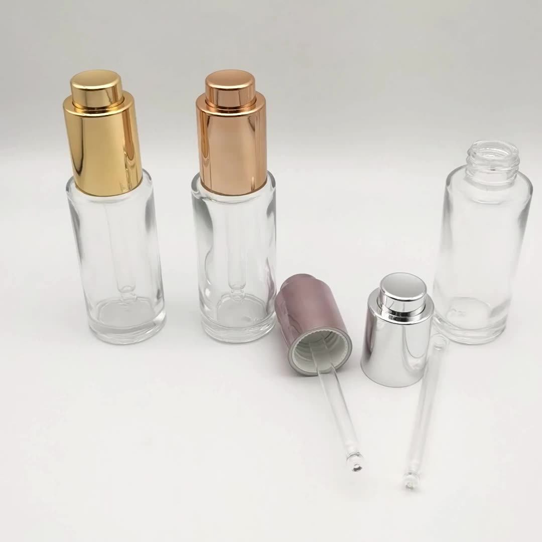 18mm Glossy White Plastic Push Button Down Dropper For 30ml Cylinder ...