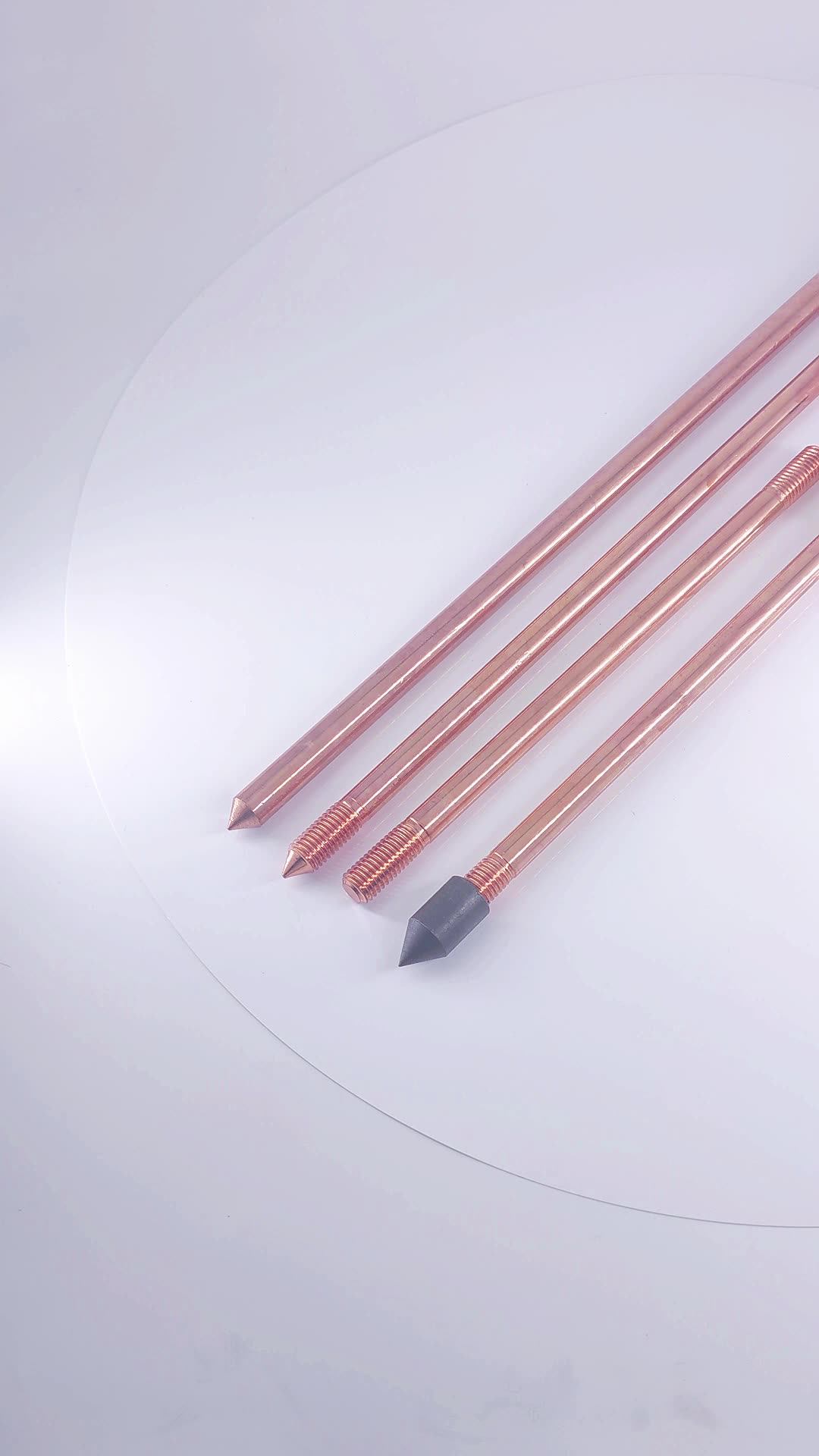 High Tensile Strength Grounding Rod Low Carbon Steel Core Copper Bonded ...