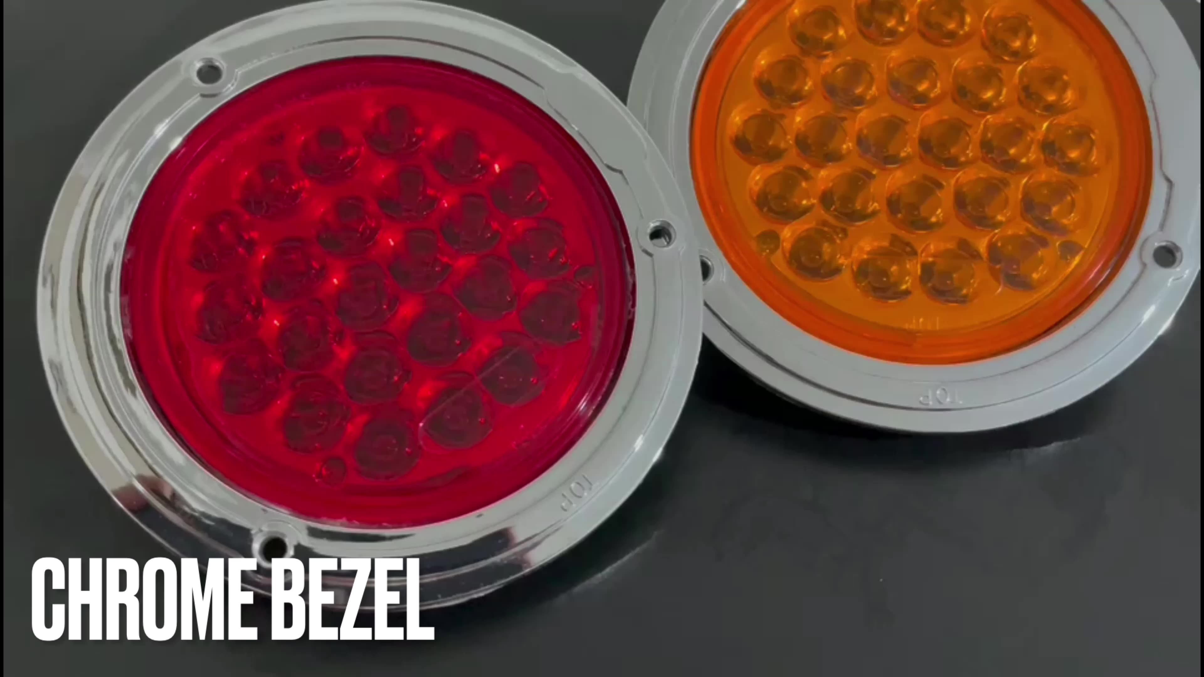 4"round Led Tail Light Turn Signal Stop Tail Light Truck Tail Lamp ...