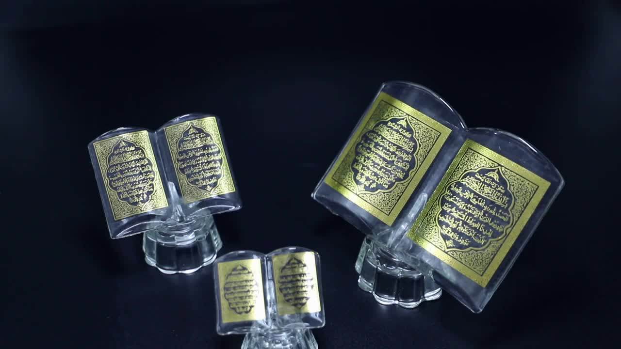 2020 New Muslim Religious Islam Cheap Crystal Quran Book With Led Base ...