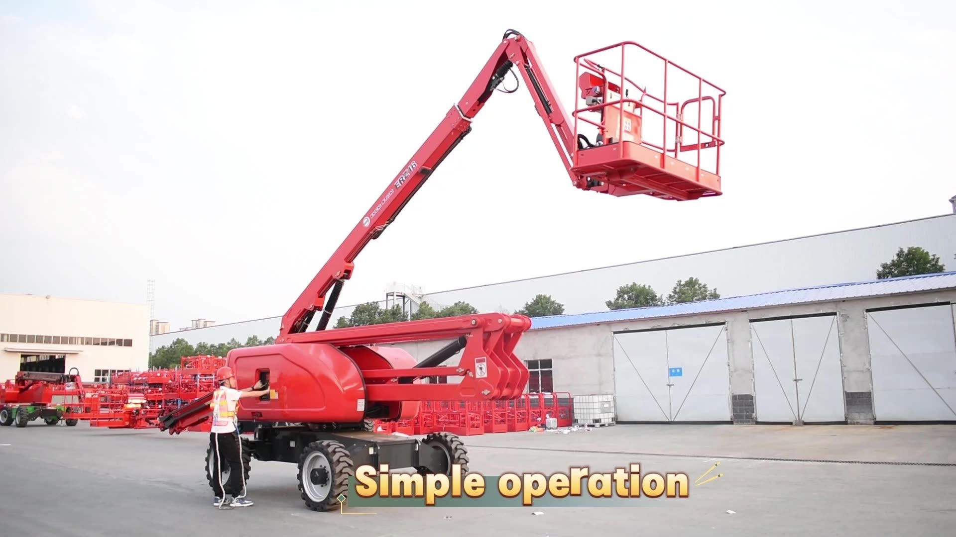 9m-20m Towable Self-propelled Man Lift Mini Articulated Boom Lift ...