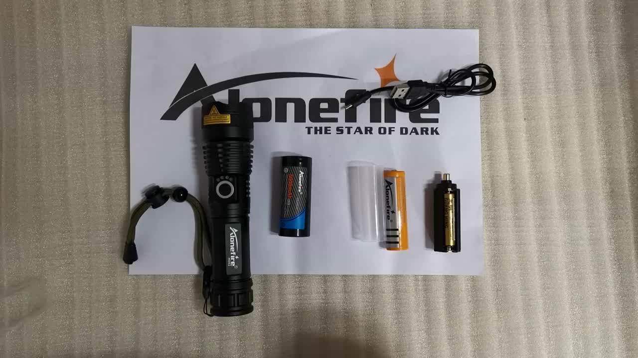 Alonefire H002 Xhp50 Senter Led Zoom Daya Tinggi Senter Berburu Cahaya ...