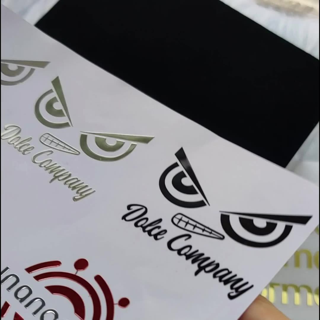 Logo Custom Label Transfer Decal Unique Metallic Stickers Embossed ...