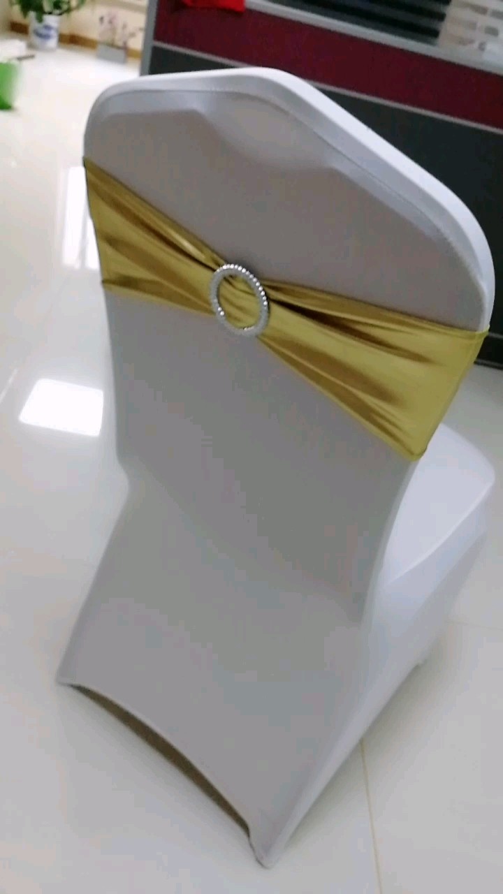 Metallic Gold Spandex Chair Bands With Buckle/ Lycra Chair Cover Sash ...