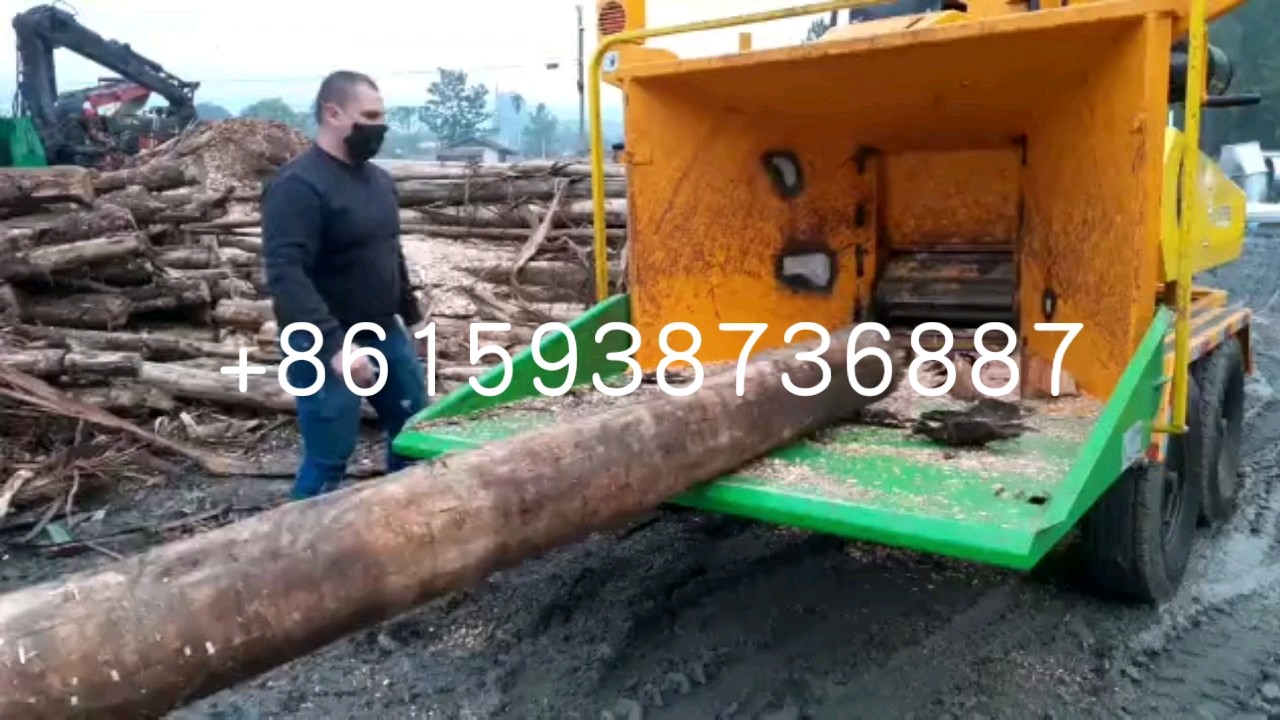 Diesel Engine And Mobile Forestry Branch Logs Wood Chopper Machine Wood ...