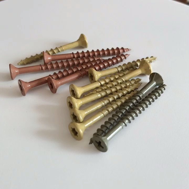 Color Brown Tan Wood Decking Screws Taiwan Decking Fastener Metal Deck ...