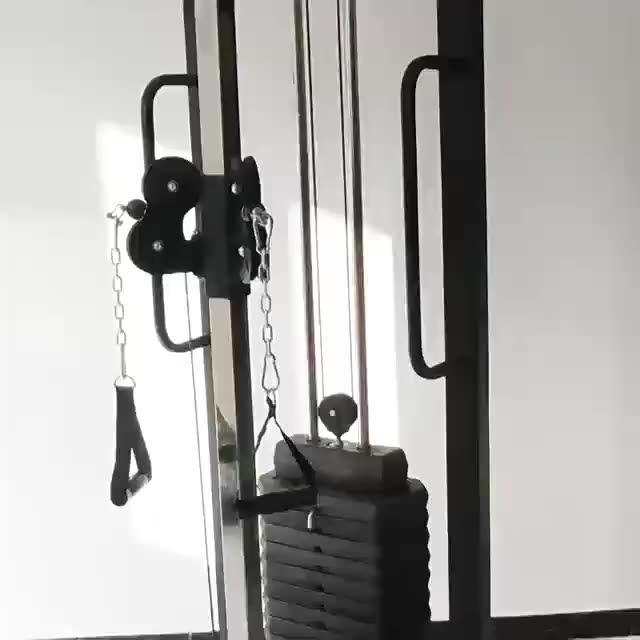 Comprehensive Gym Lat Pull Down Machine Fitness Adjustable Dual Pulley ...