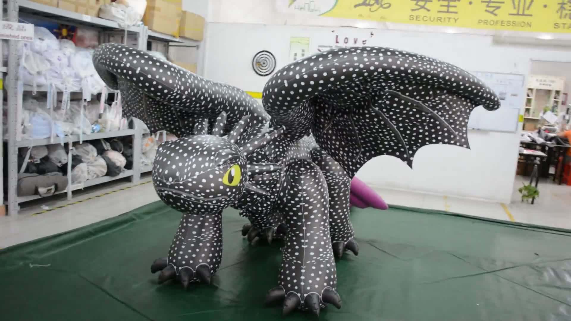 Hongyi New Toothless Design Inflatable Ball Suits / Inflatable Black ...