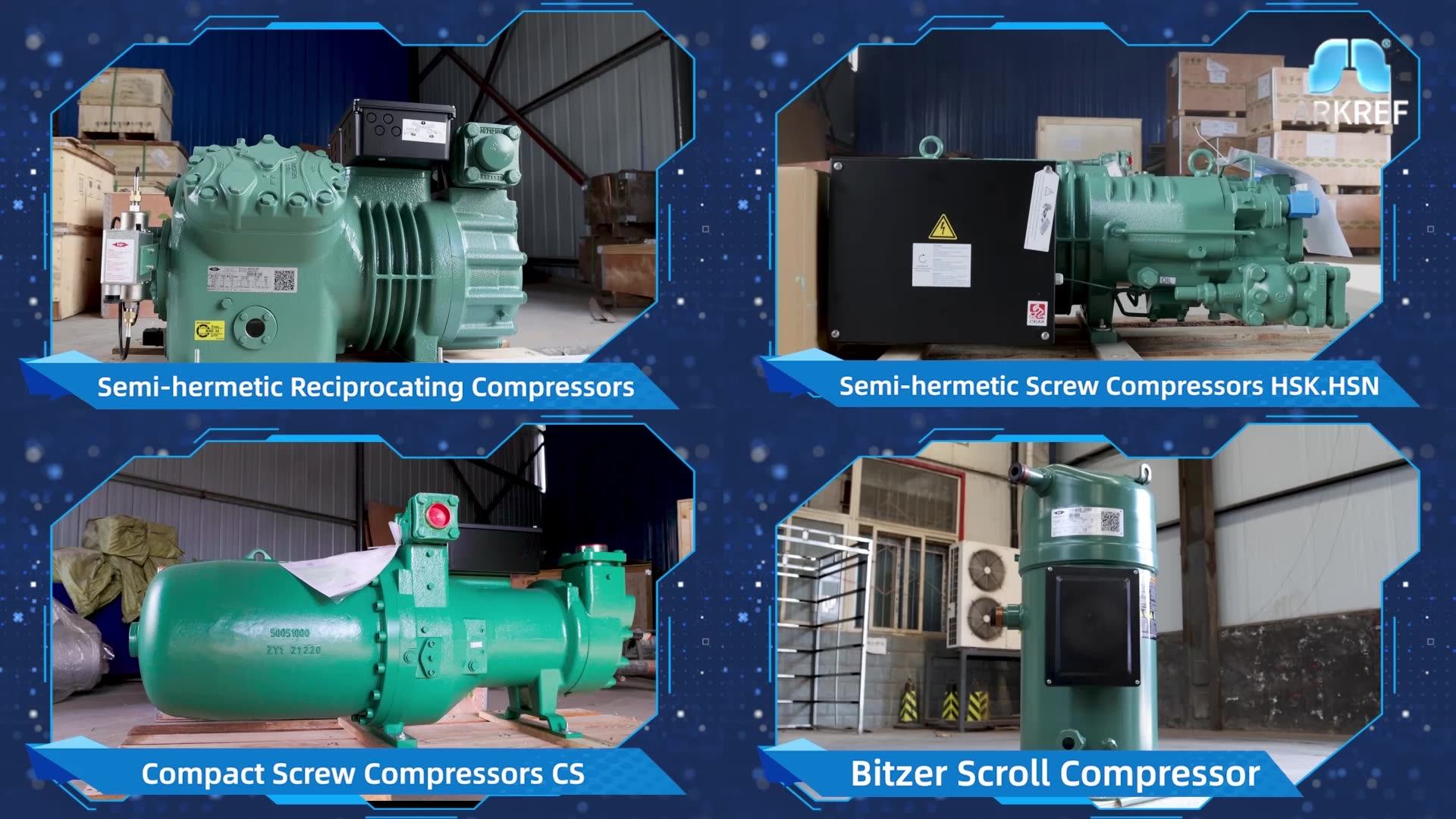 Original Bitzer Semi Hermetic Reciprocating Compressor 3hp 4hp 5hp 6hp ...