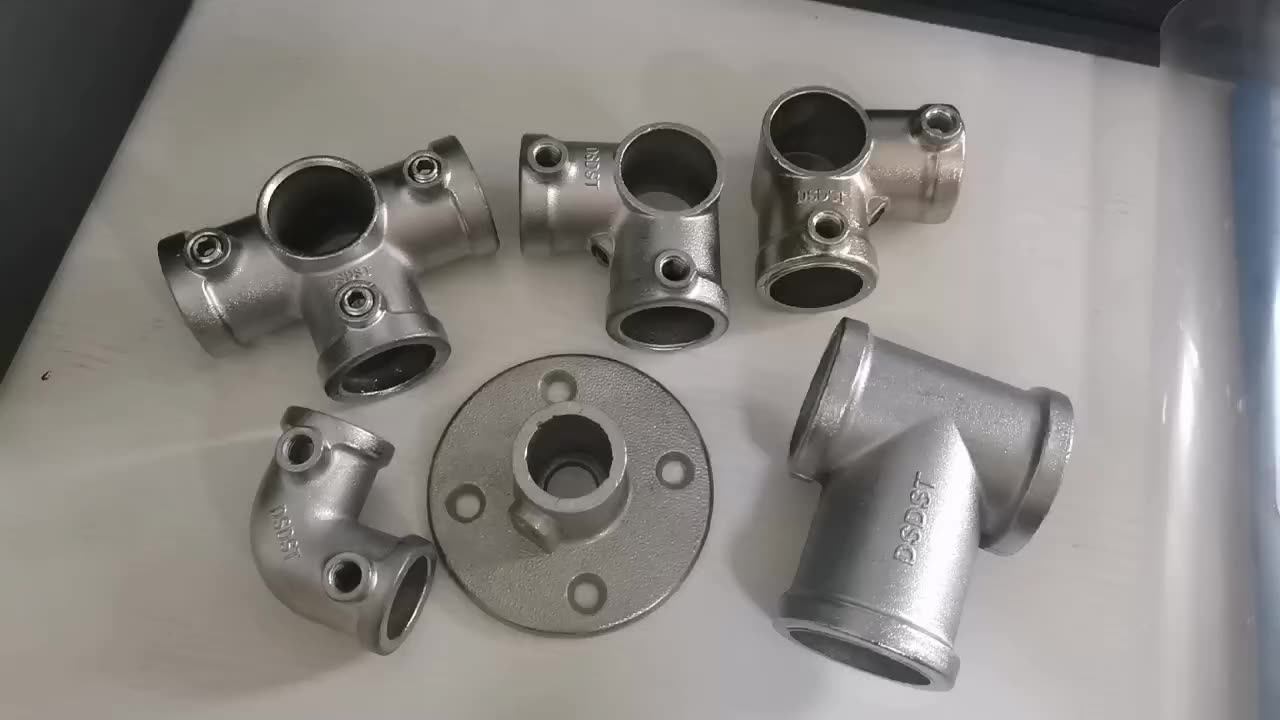 4 Way Structural Pipe Fittings Aluminum Alloy Casting Safety Guardrails ...