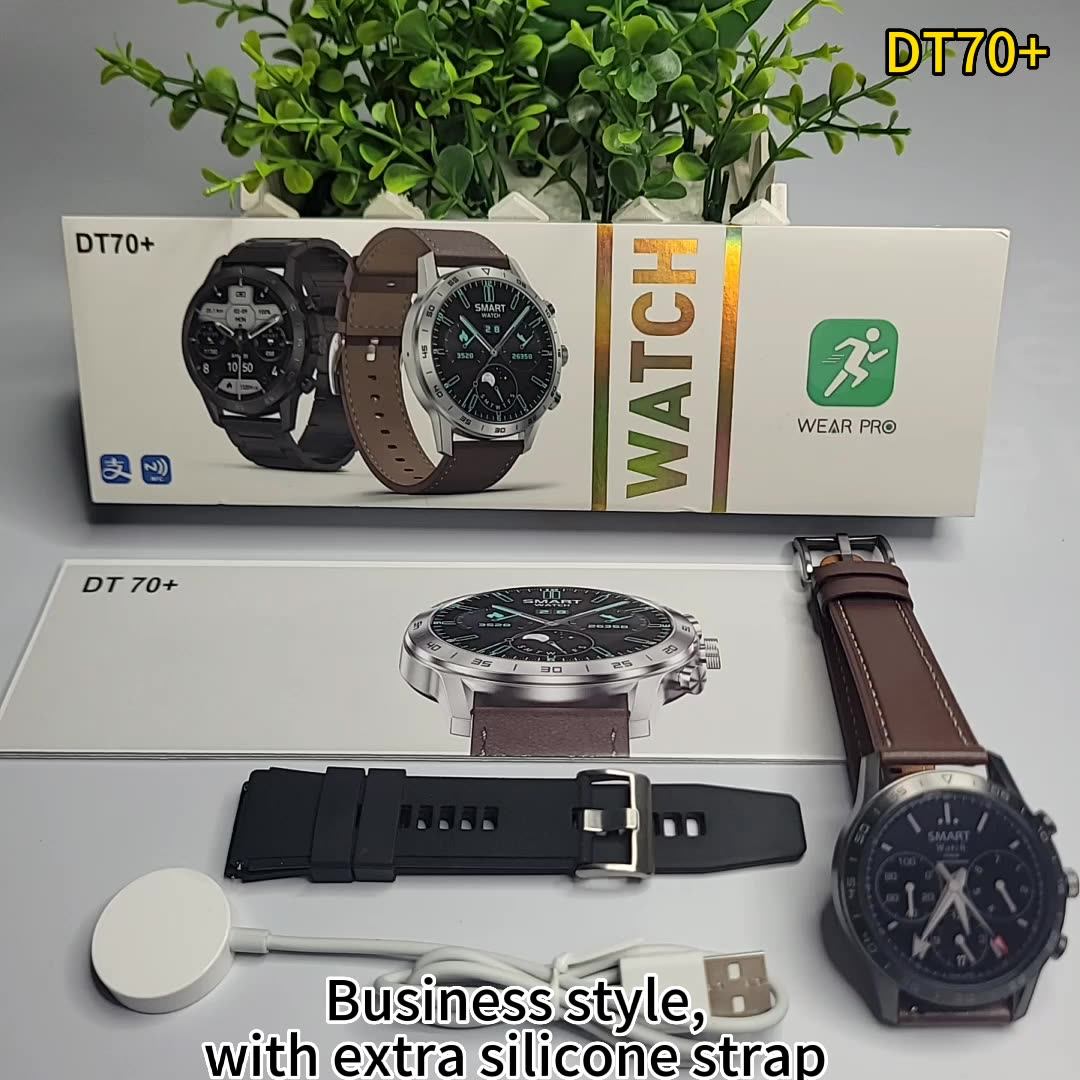 New Wireless Charging Smart Watch Dt70+ With 454*454 Screen Bt Call 2 ...