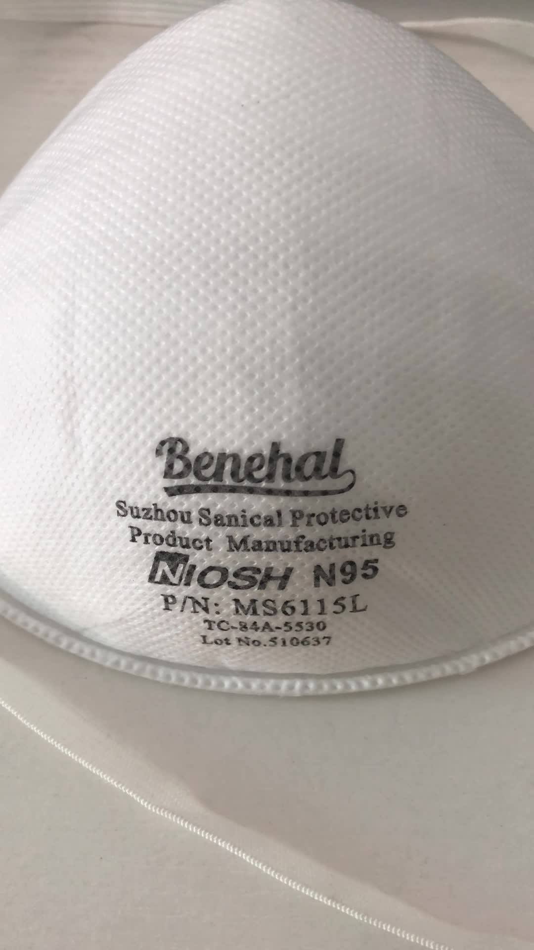 Niosh-máscara Respirador De Partículas N95,Modelo Ms6115l,Gran Tamaño ...