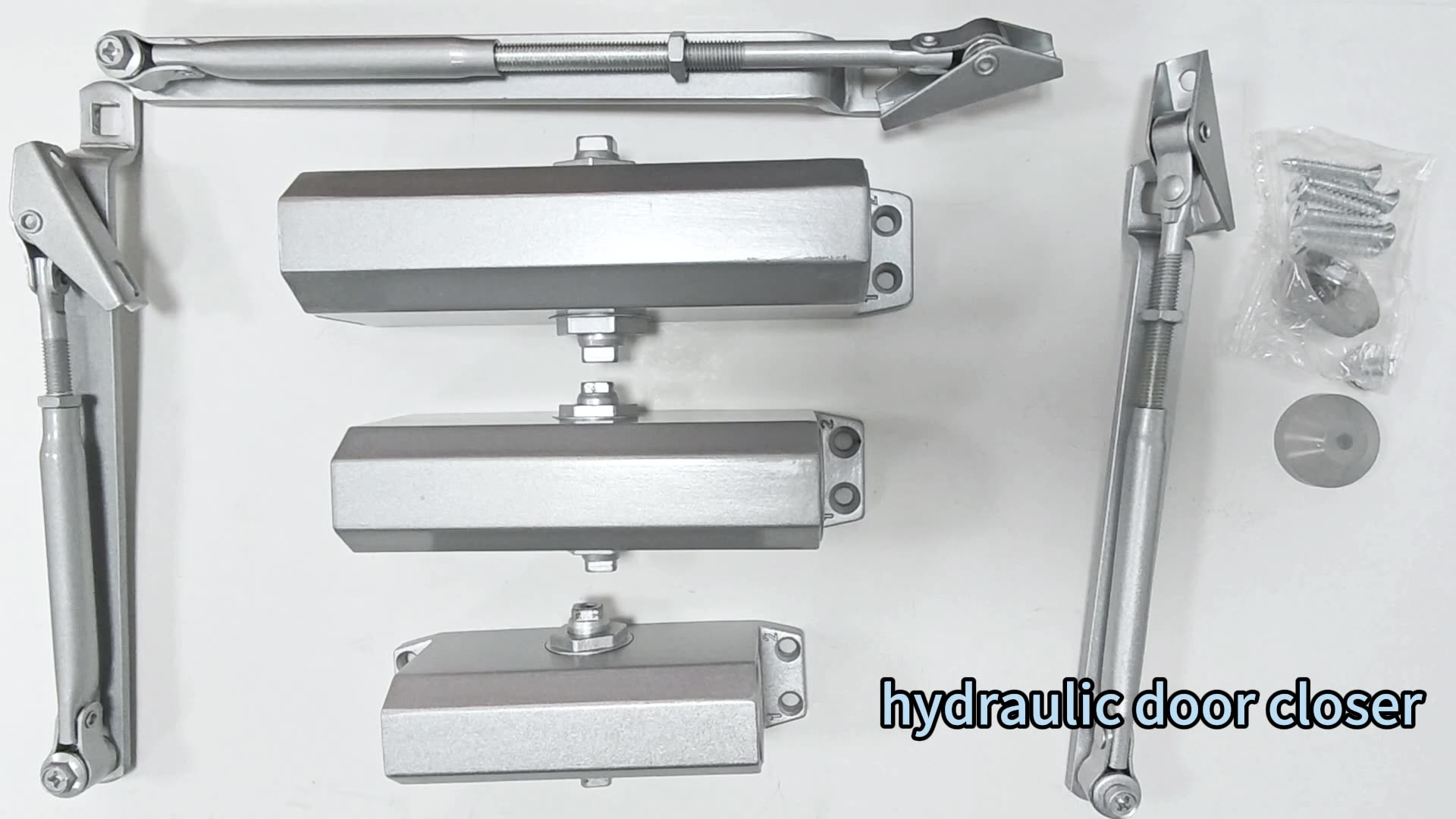 Hydraulic Heavy Duty Double Swing Door Closer Hinge Fireproof Gate Control System Ultra Silent ...