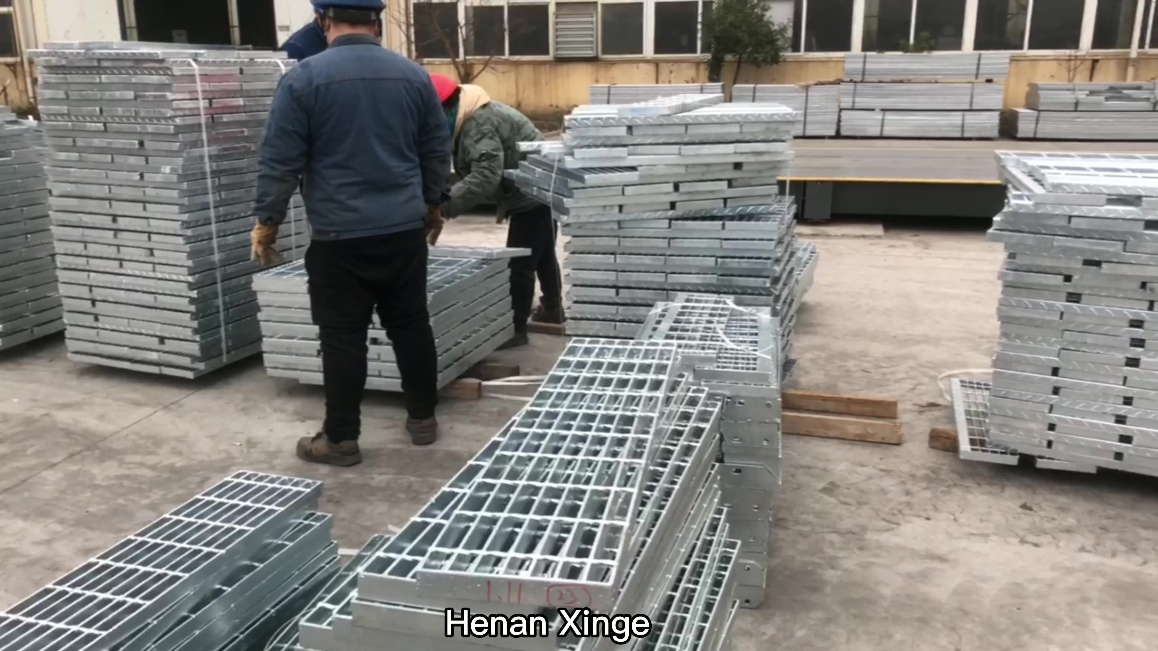 Galvanized Steel Grating Stair Treads Gi Platform Deck Steel Ramp ...