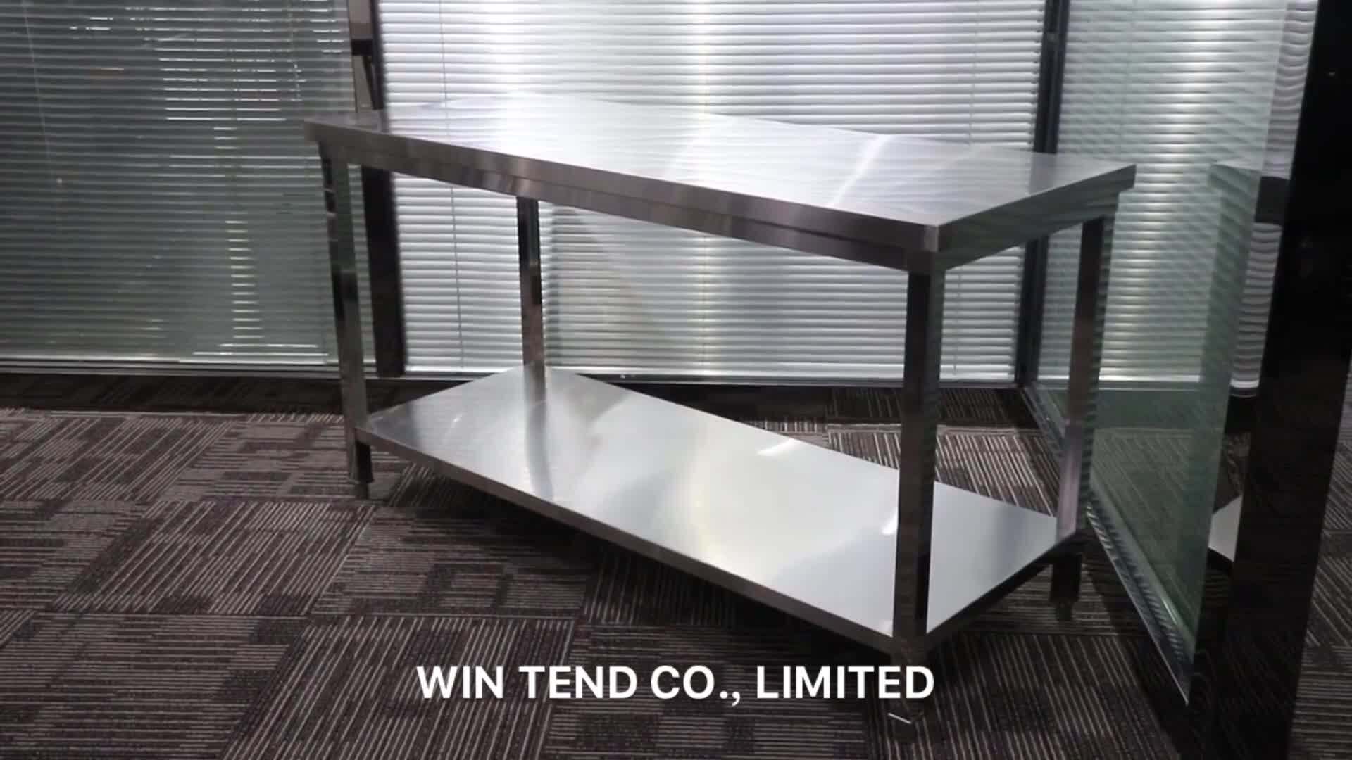 Customized Stainless Steel Commercial Work Table With Under Shelf - Buy ...