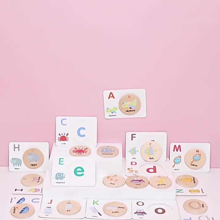 Wooden Alphabet Puzzles Alphabetical Sorting Board Matching Game ...