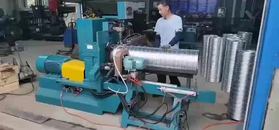 Small Metal Pipe Coiling Machine Corrugated Pipe Making Machine ...