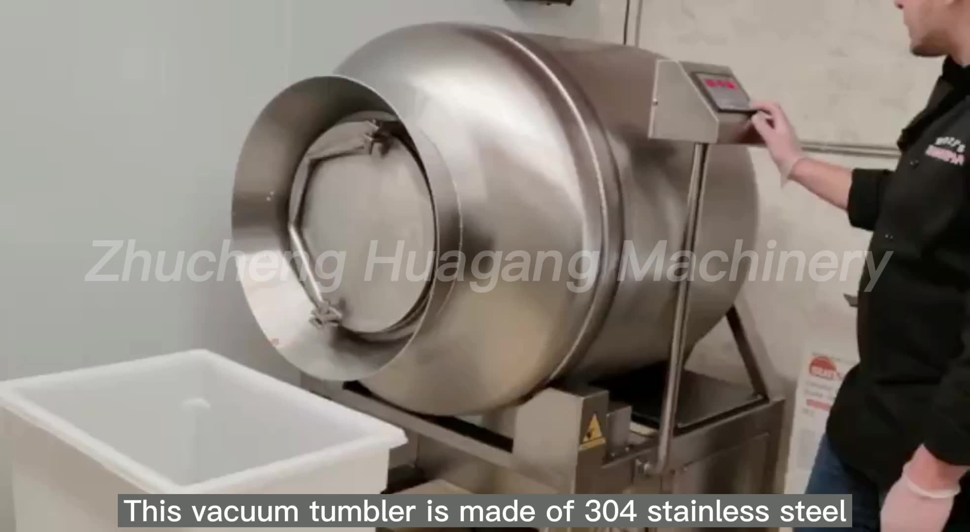 Huagang Machinery 300l 500l Automatic Drum Rolls Meat Salting Marinade ...