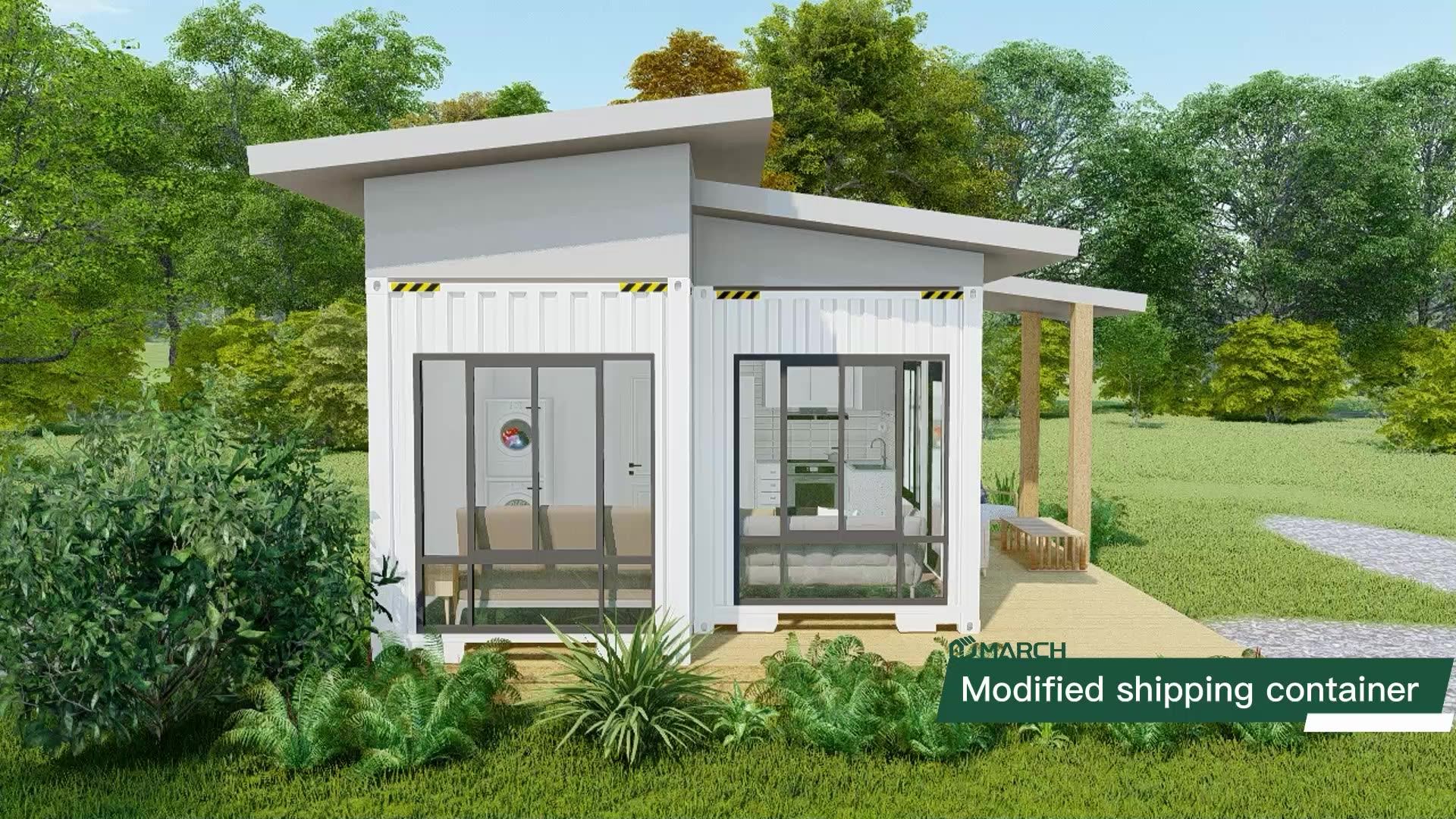 Light Steel Prefab House 20feet Pre-prefabricated Flat Pack Home ...