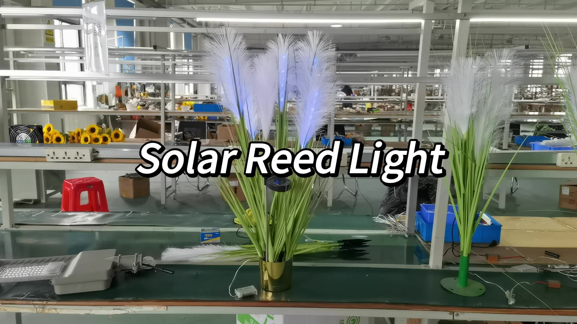 Led Solar Energy Reed Ground Plug-in Lamp Outdoor Reed Landscape ...