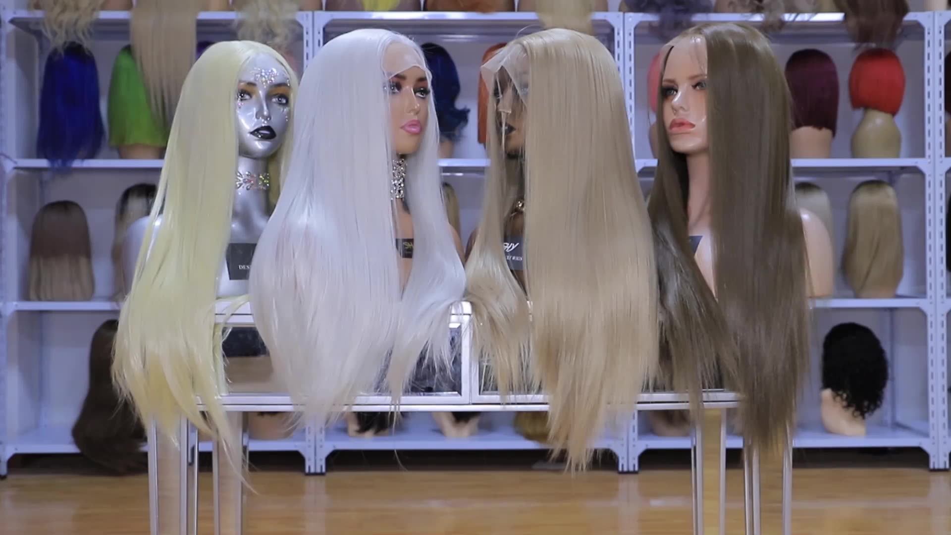 Shy Wholesale 613 Long Straight Lace Wigs,13x4x1 Synthetic Futura Lace ...