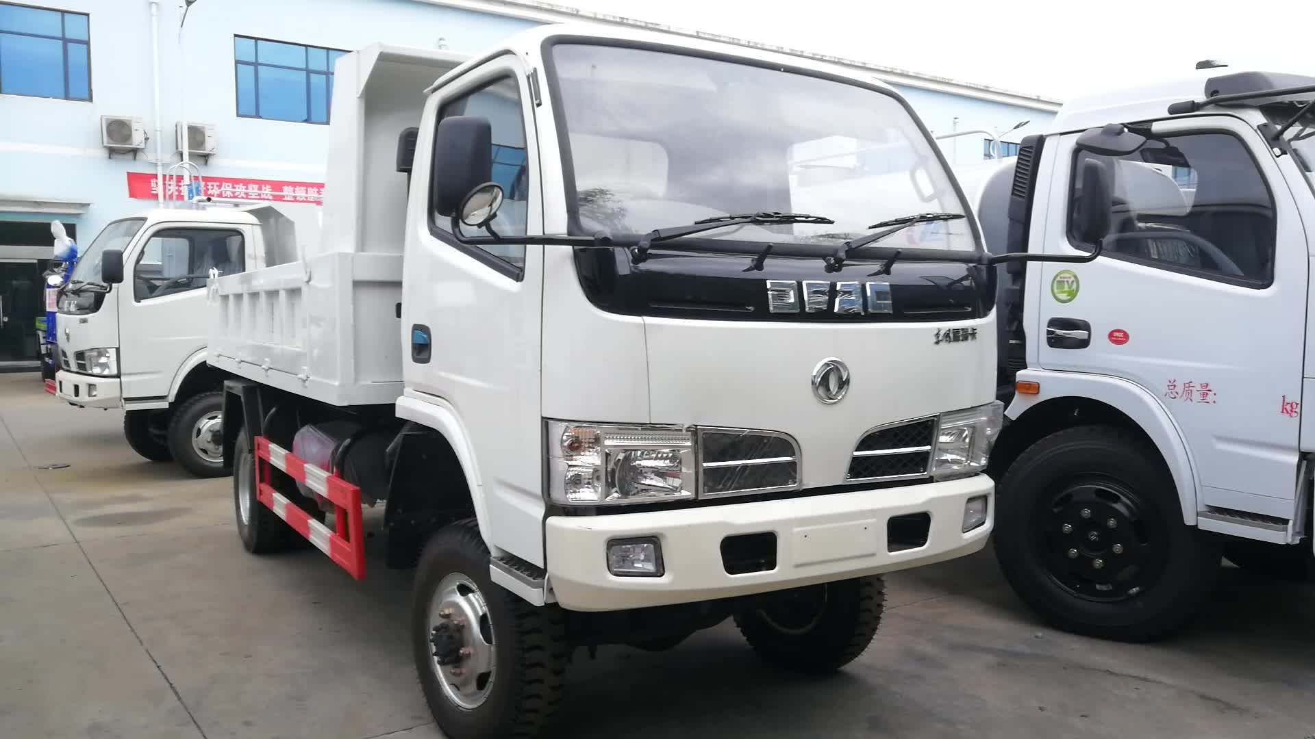 China Brand Dongfeng 4x4 Small Tipper Dump Truck 3 Ton 4 Ton Dumper For ...