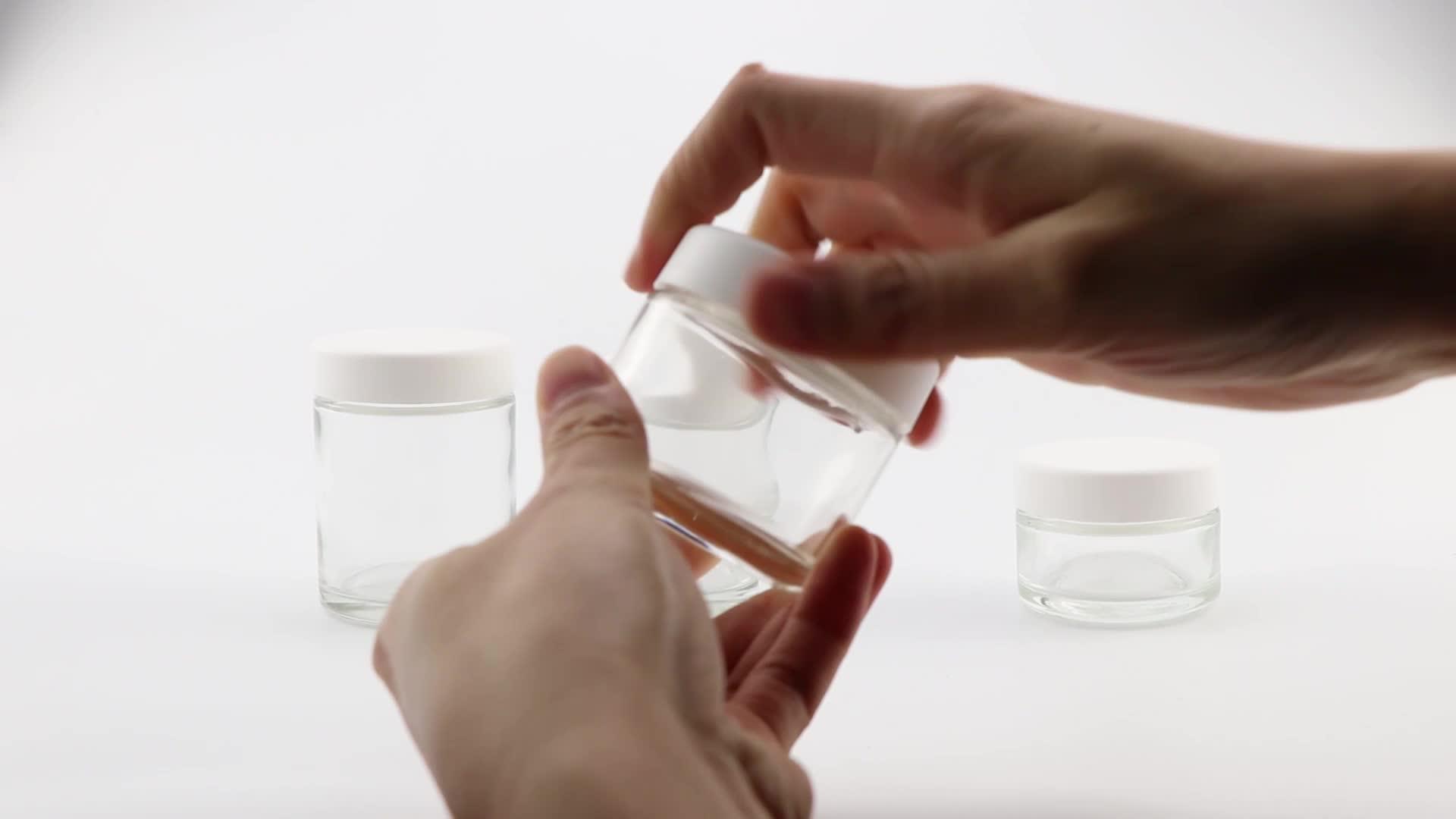 New Arrival 1oz 2oz 3oz 4oz Custom Child Proof Glass Jar Container With ...