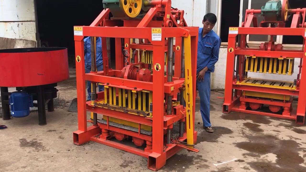 Qtj4-40 Mechanical Manual Concrete Hollow Sands Brick Blocks Making ...