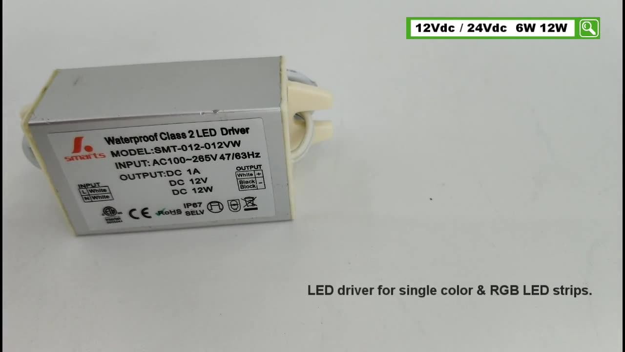 Class 2 Led Transformer 12v 5w 6w 120v 60hz Ip67 Mini Power Supply ...