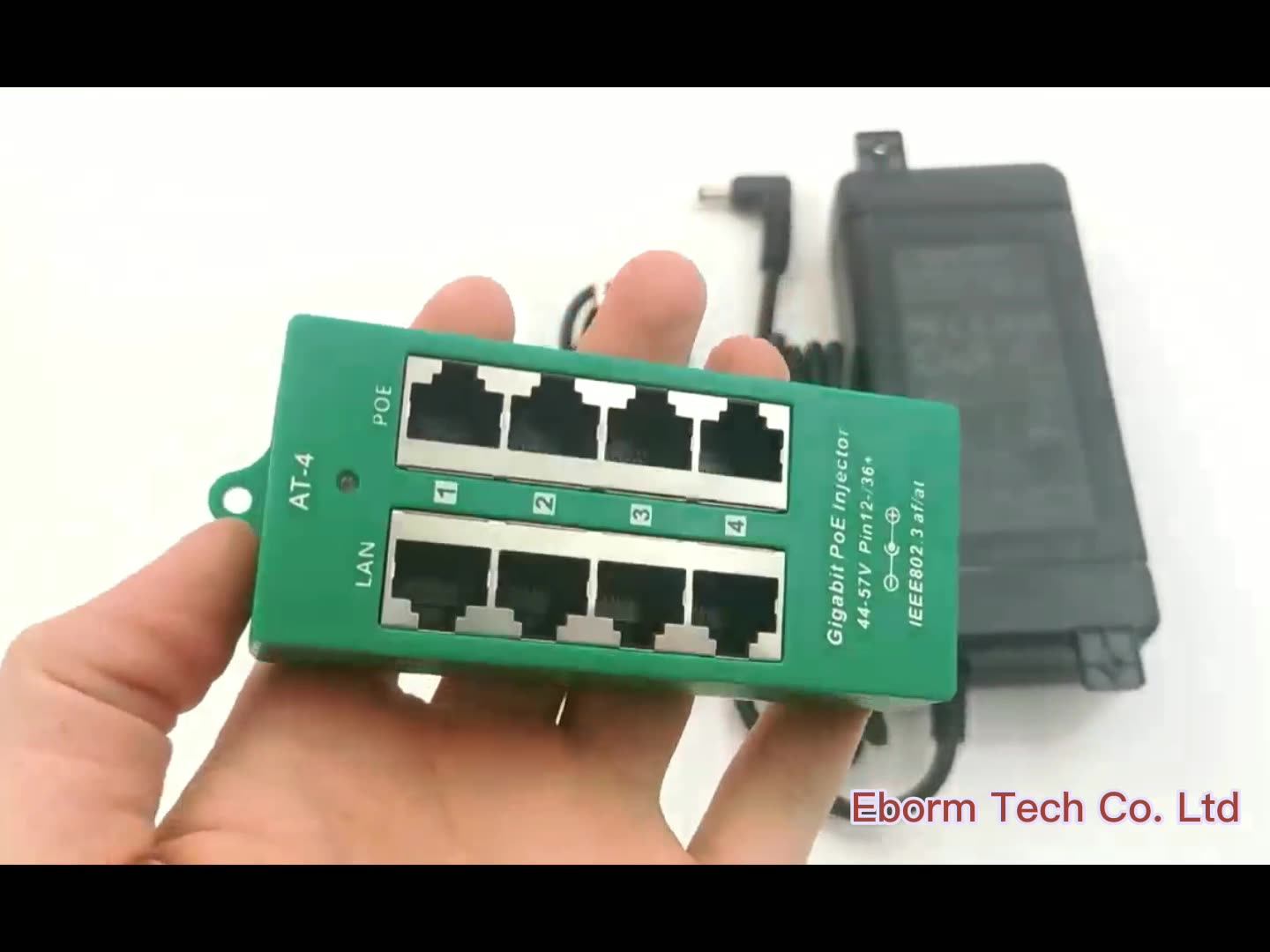 4 Ports Data In 4 Ports Data Out Poe Passive Injector Gigabit Poe ...