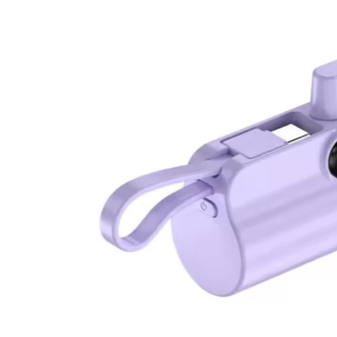 New 2 In 1 Mini Capsule Power Bank 5000mah With Led Display Built In ...