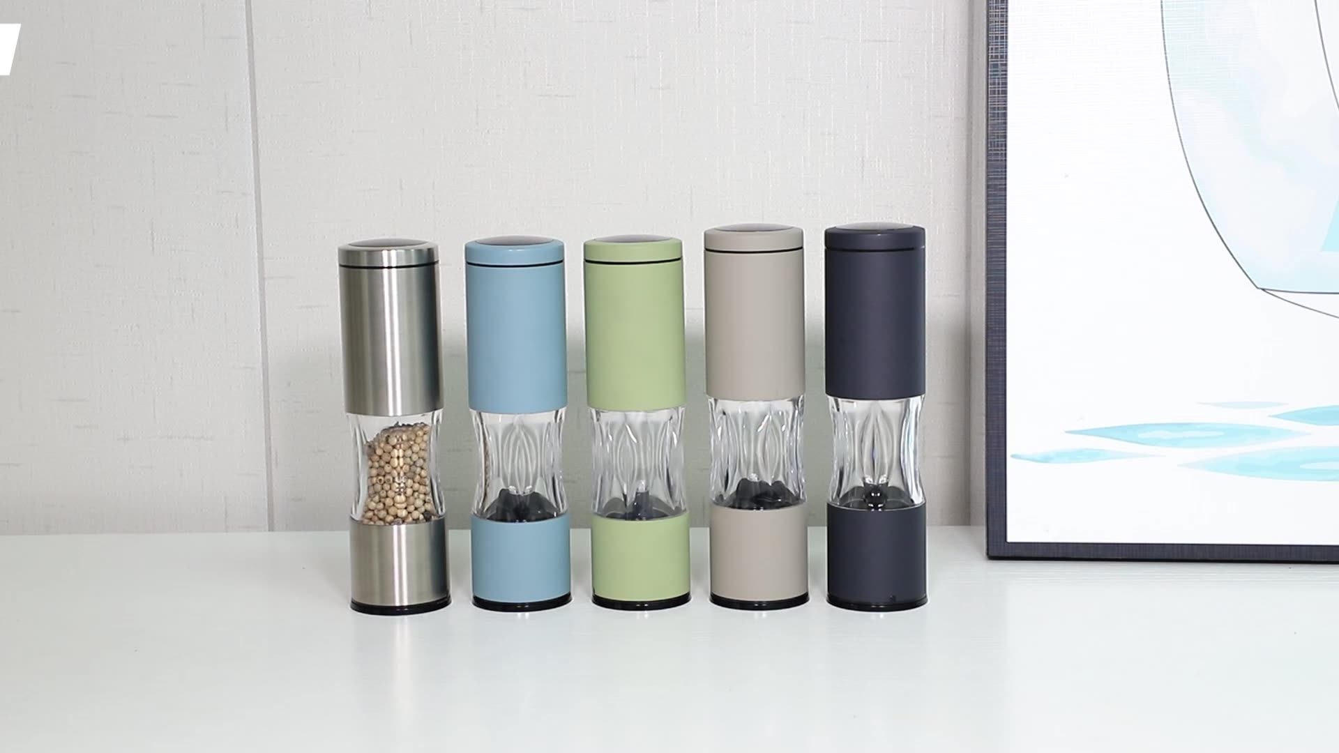 Premium Metal Salt And Pepper Grinder Set Pepper Mill With Ceramic ...