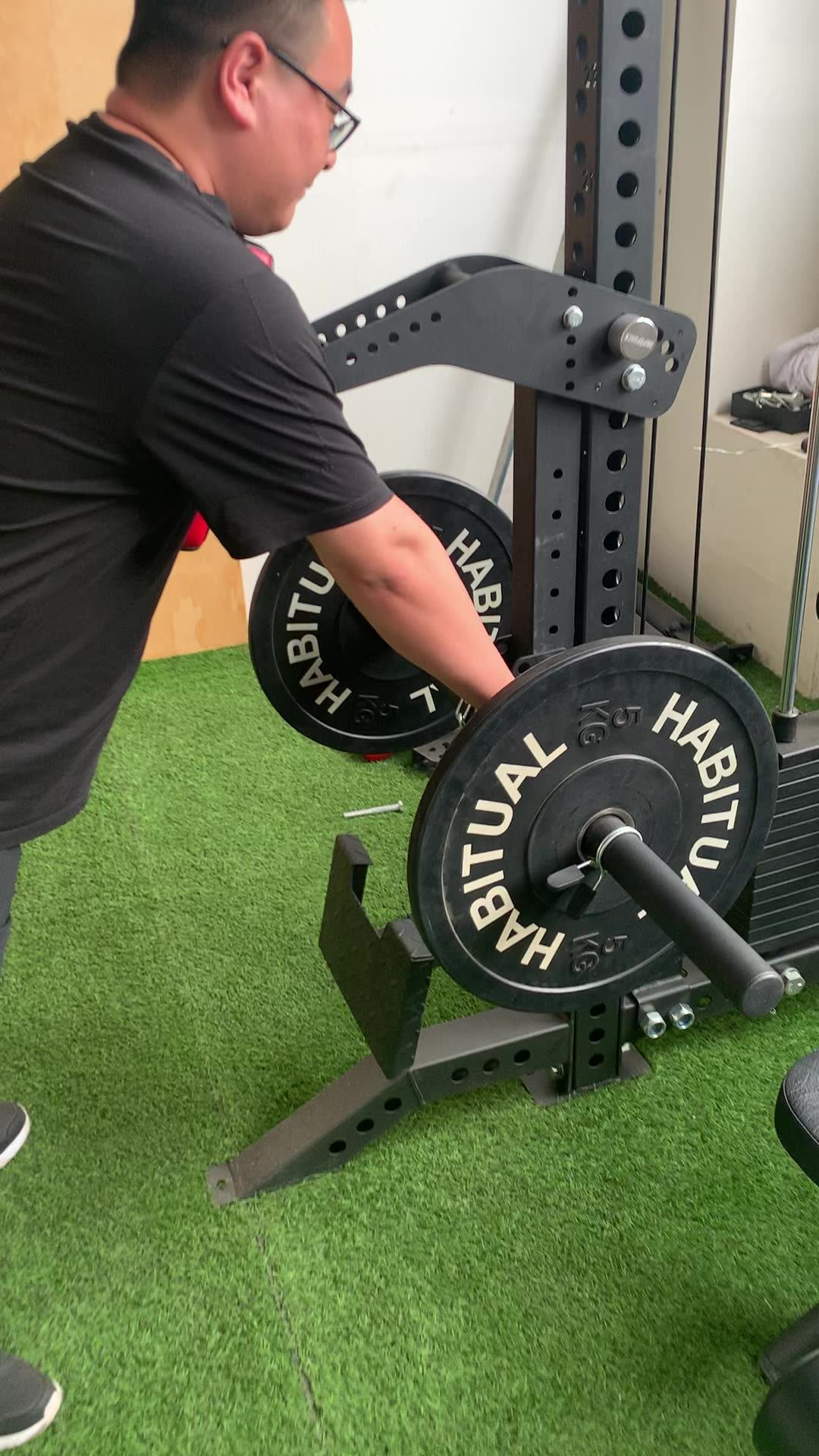 Customized Fitness Rowing Bulldog Pad Multi-angle Adjustable Squat Rack ...