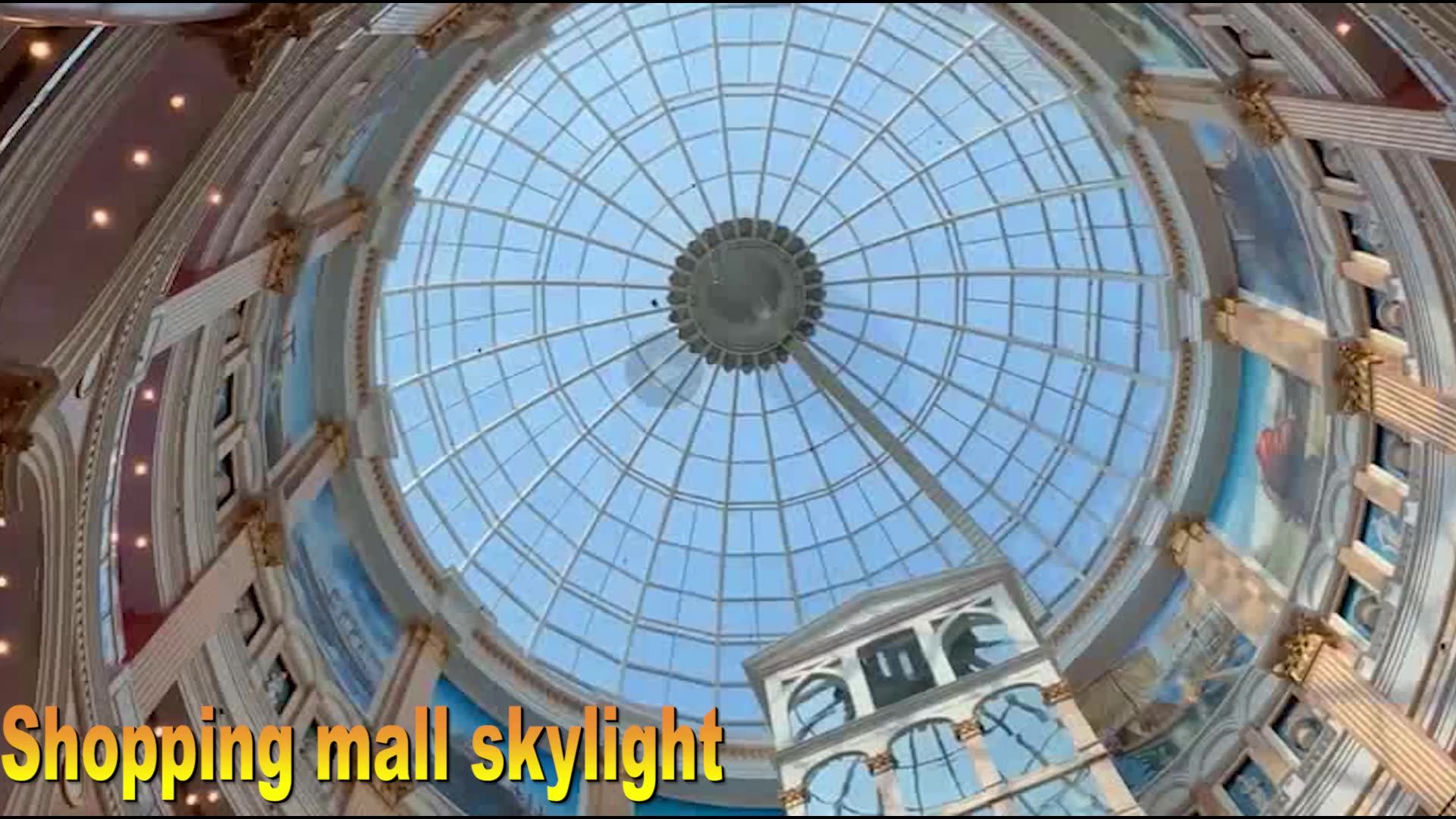 Long Span Space Frame Skylight Structures Dome Design For Roof Cupula ...