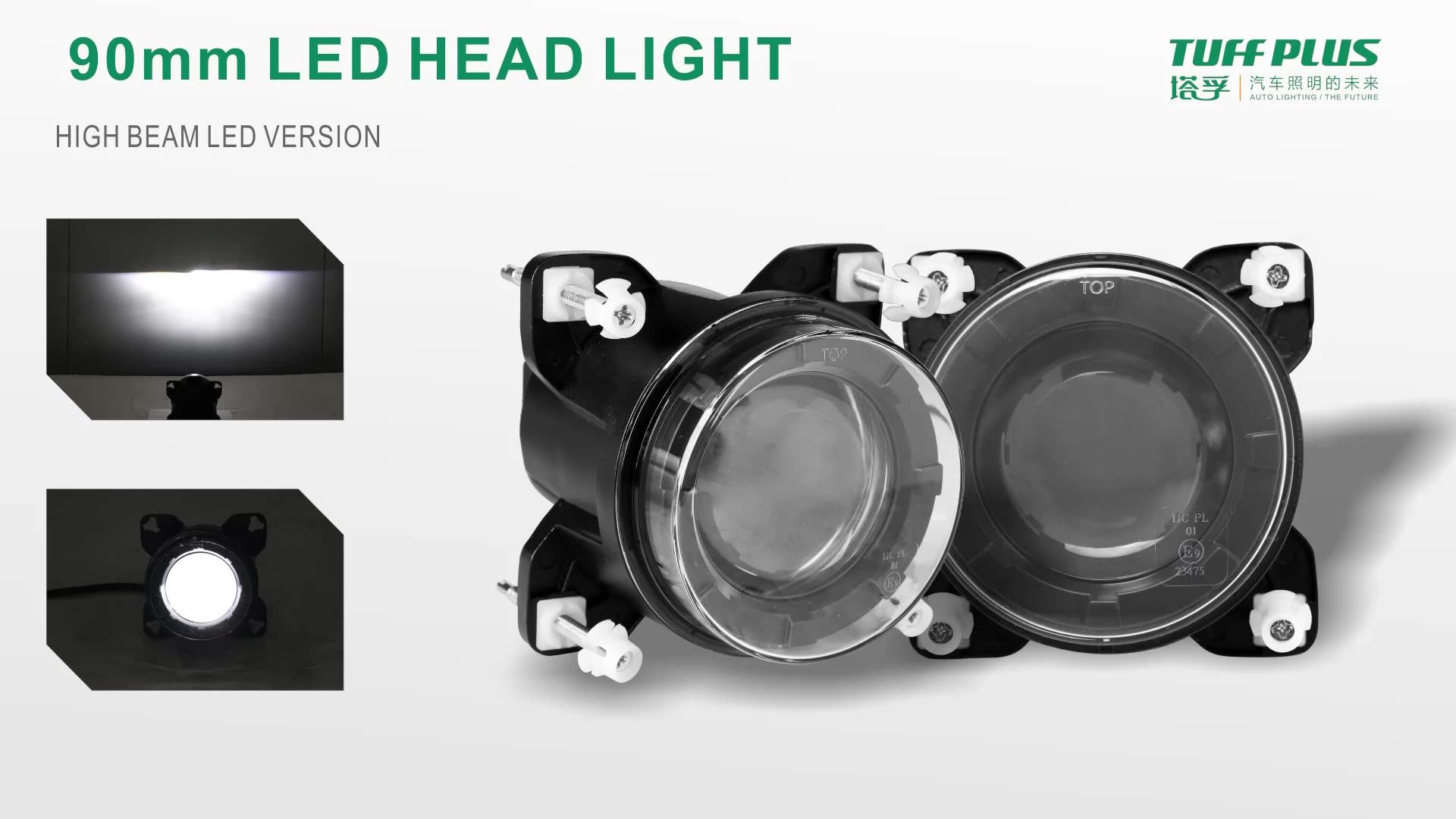 Tuff Plus Economy 90mm Led Headlight Sealed Beam Single Low Beam Led ...