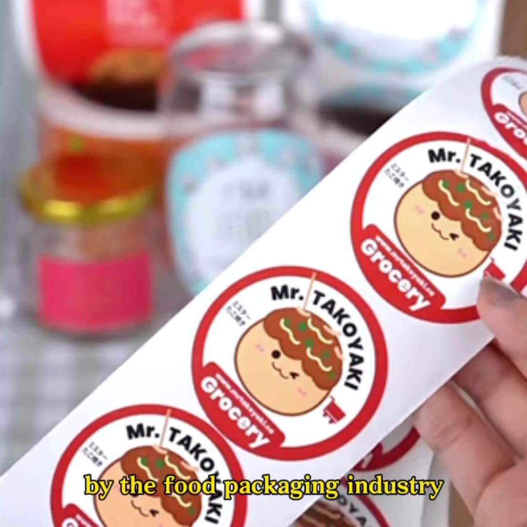 Custom Logo Circle Packaging Sticker Printing Vinyl Waterproof Food ...