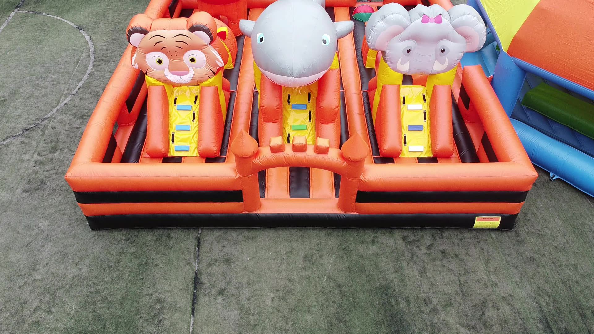 17x9m Combined Giant Inflatable Kids Playground With Ball Pit For ...