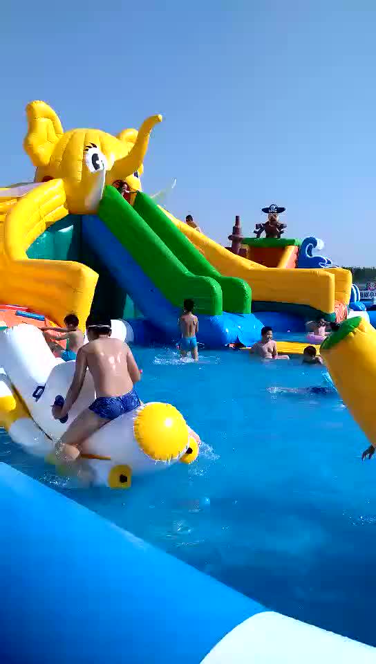 Inflatable Elephant Water Slide With Pool - Buy Inflatable Slide ...