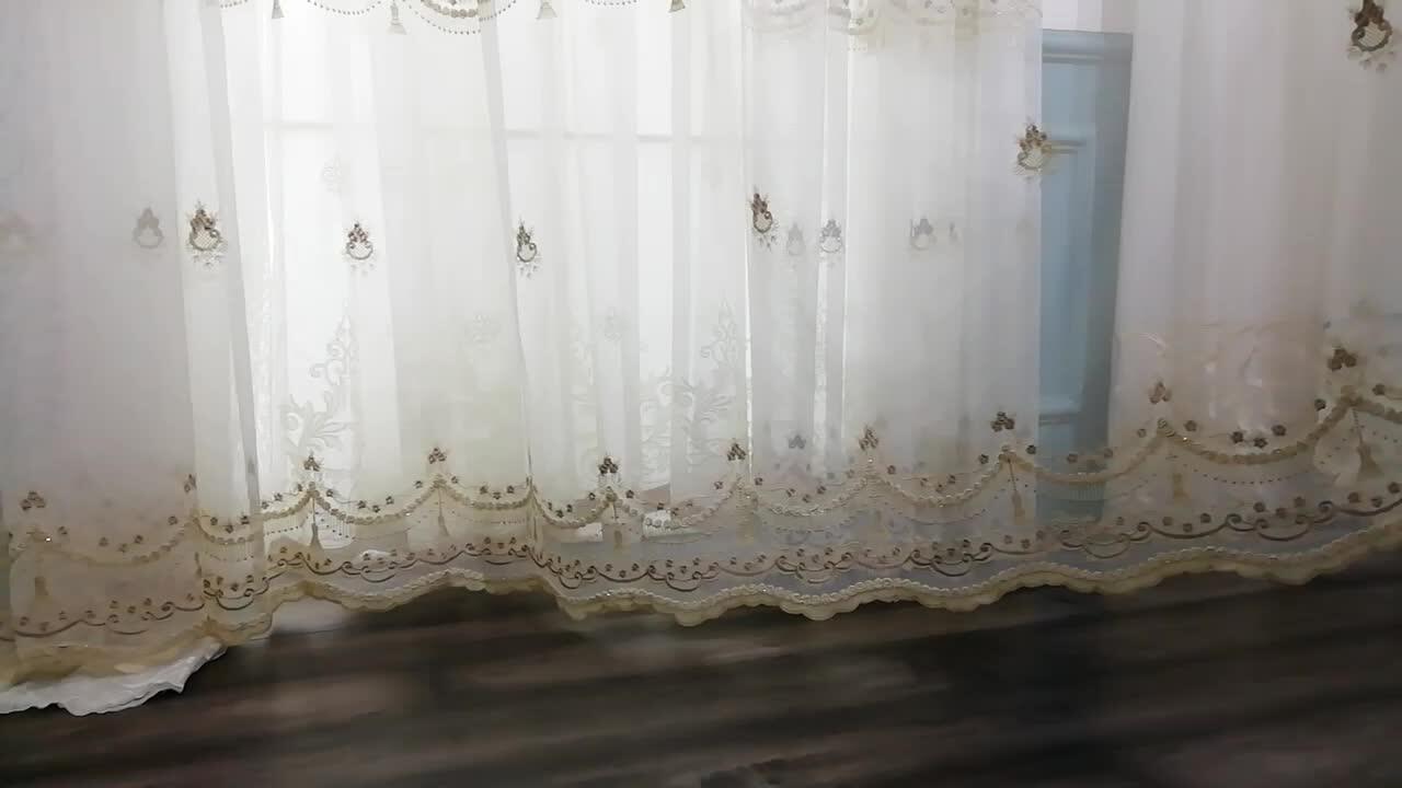 White Sheer Turkish Curtains Embroidery For Living Room - Buy Turkish ...